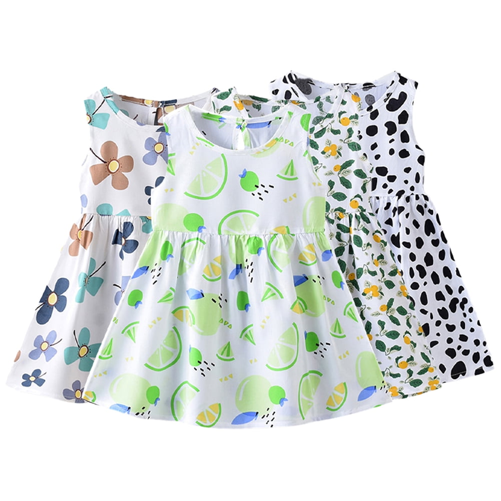 Esaierr Kids Toddler Girls Summer Dress for Girls Baby Floral Dresses ...