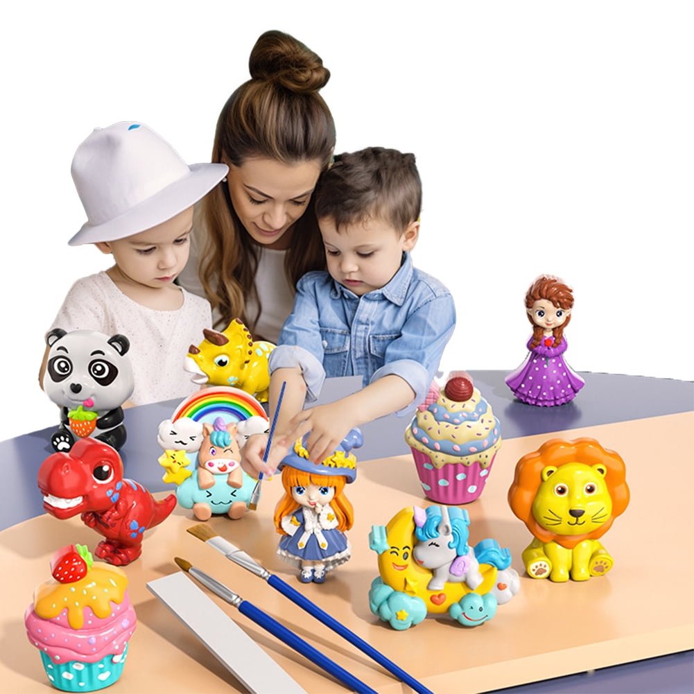 Esaierr Kids Toddler Plaster Painting Coloring Set Handmade Plaster ...