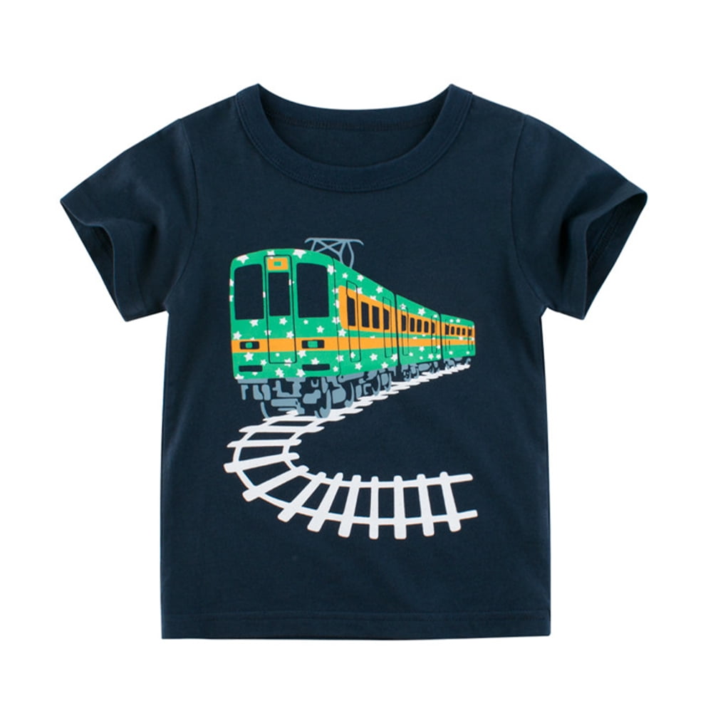 Esaierr Kids Toddler Summer T-Shirt Tees for Boys Short Sleeve TShirt ...