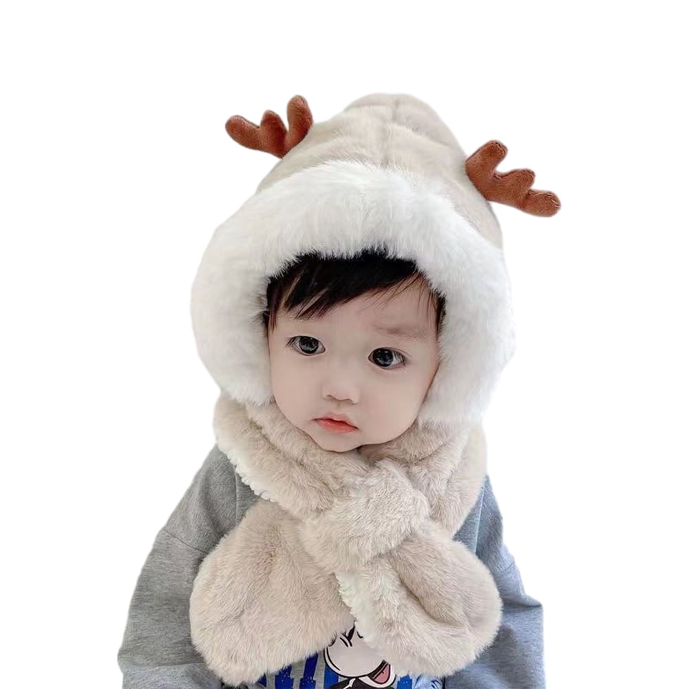 Esaierr Kids Toddler Winter Hat Scarf Set for Boys Girls Warm Earflaps ...