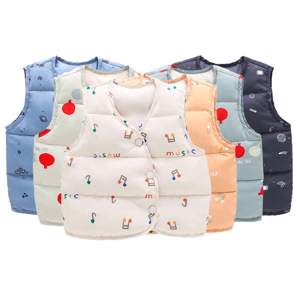 Esaierr Newborn Boys Girls Warm Puffer Vest for Baby Lightweight Winter Sleeveless Jacket Infant ...