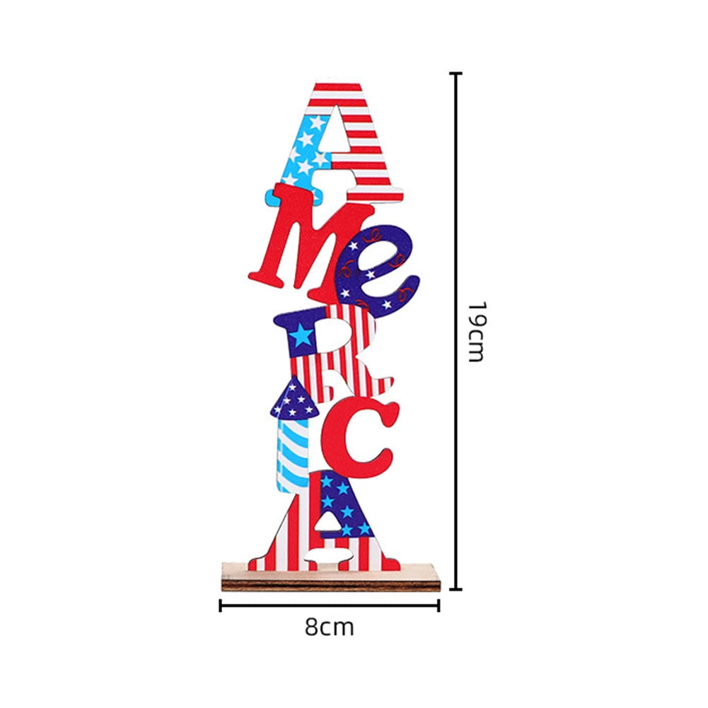 Esaierr Patriotic Table Decoration Signs Memorial Day Table Decor ...