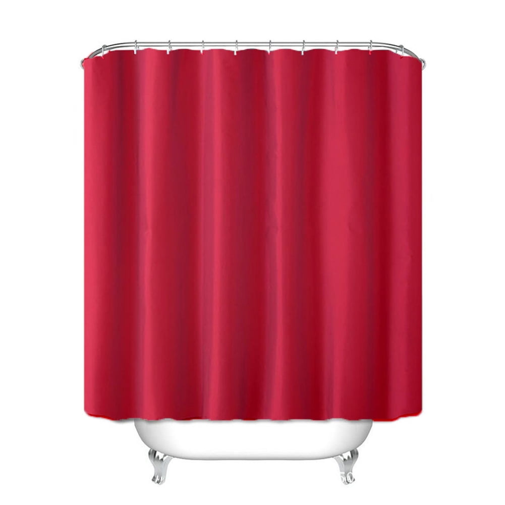 Esaierr Polyester Waterproof Shower Curtain , Solid Color Bathroom ...