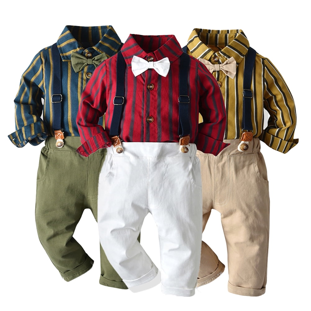 Esaierr Toddler Baby Boys Clothes Newborn Tuxedo Long Sleeve Gentleman ...