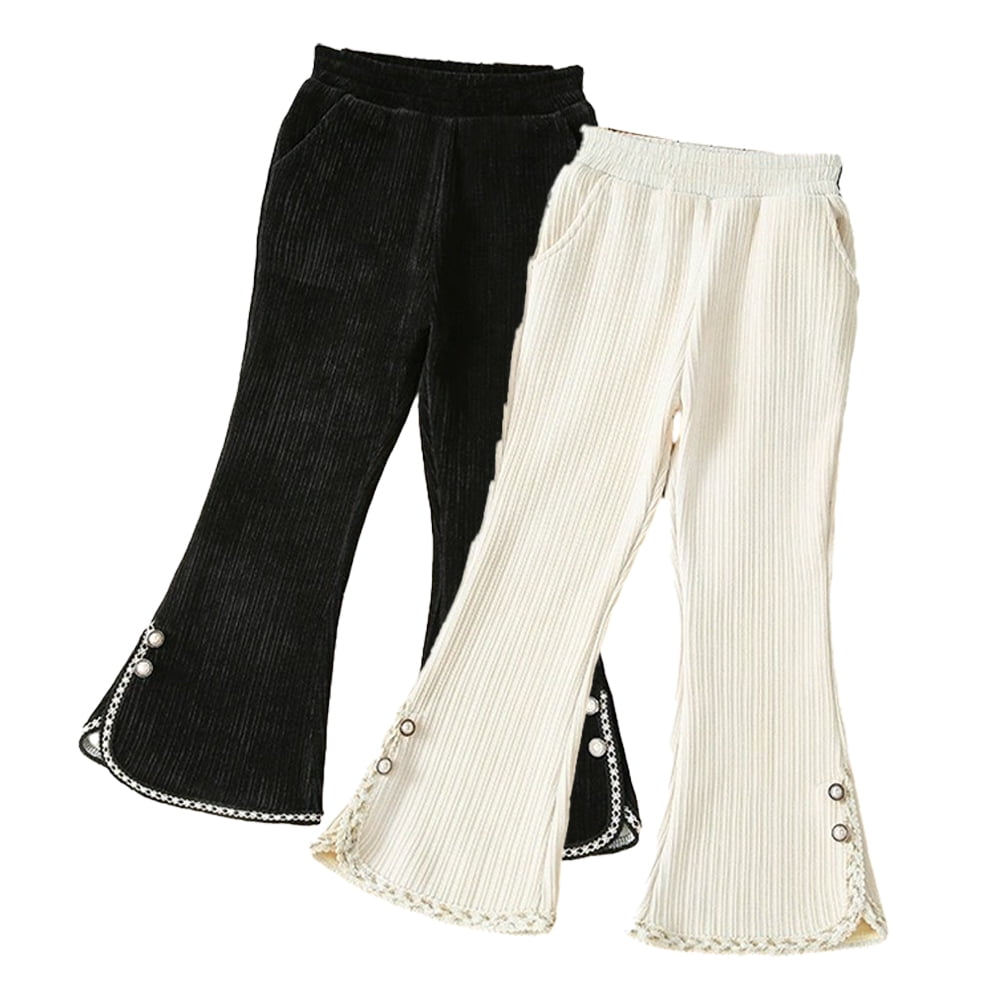 Esaierr Toddler Baby Girls Flare Pants for Kids Casual Pants Solid ...