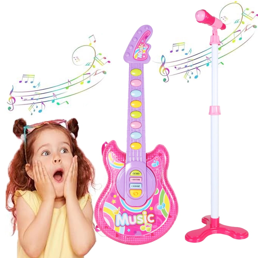 Esaierr Toddler Baby Kids Toys Electric Guitar Toy with Microphone ...