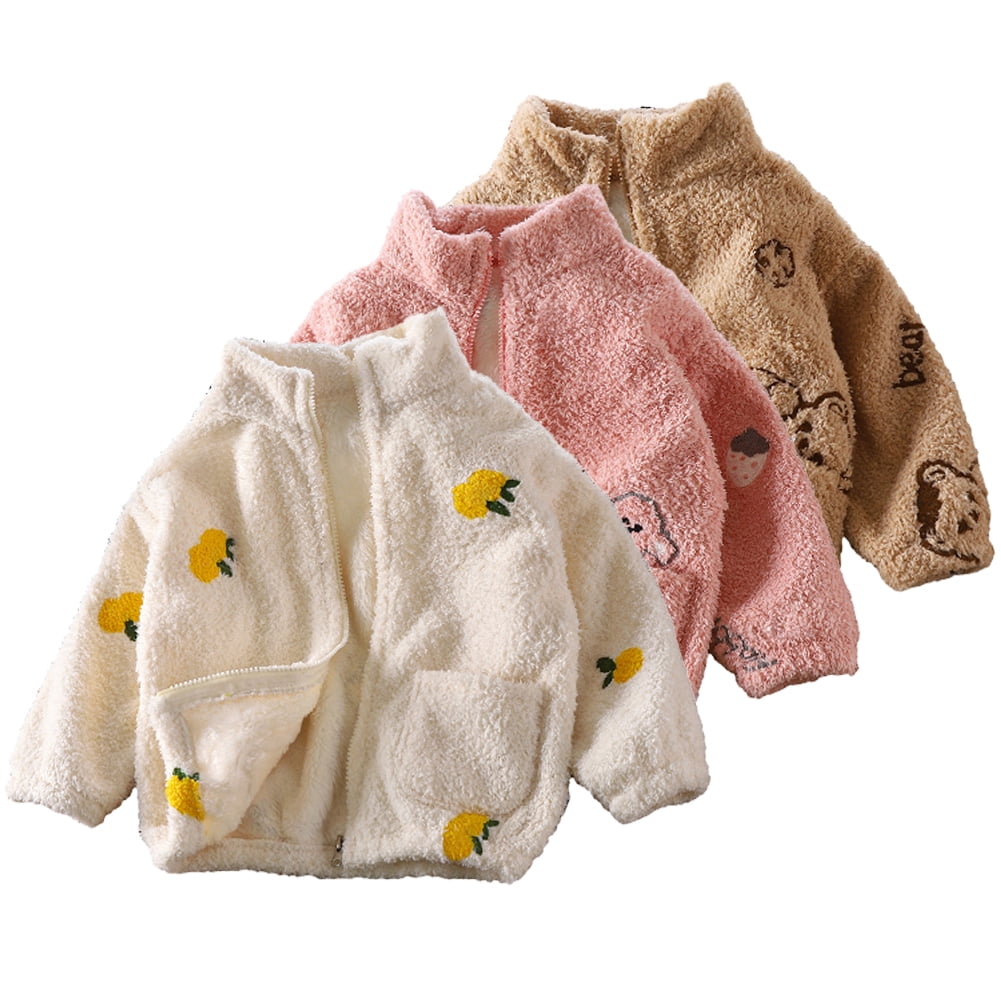 Esaierr Toddler Fleece Jacket Kids Lightweight Warm Winter Coat Long ...