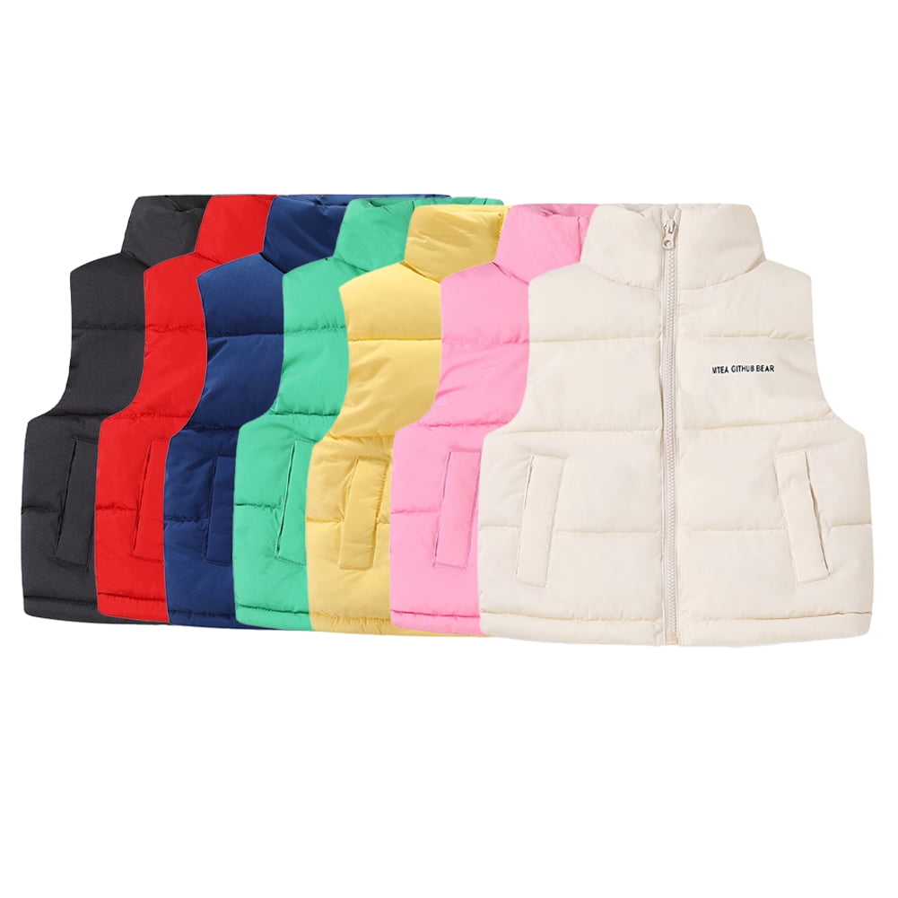 Esaierr Kids Girls Boys Winter Vest Toddler Puffer Down Vest Lightweight Sleeveless Jacket ...