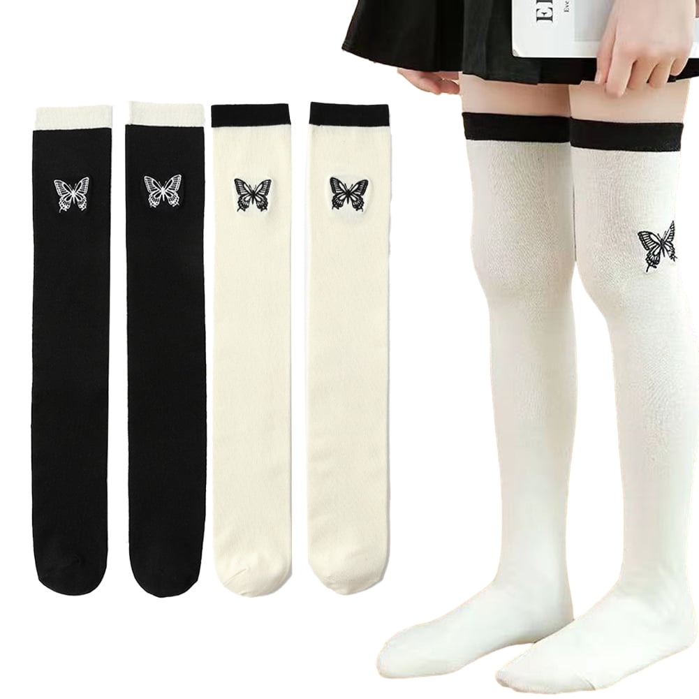 Esaierr Toddler Girls Knee High Socks Kids Cute Knee High Stockings ...