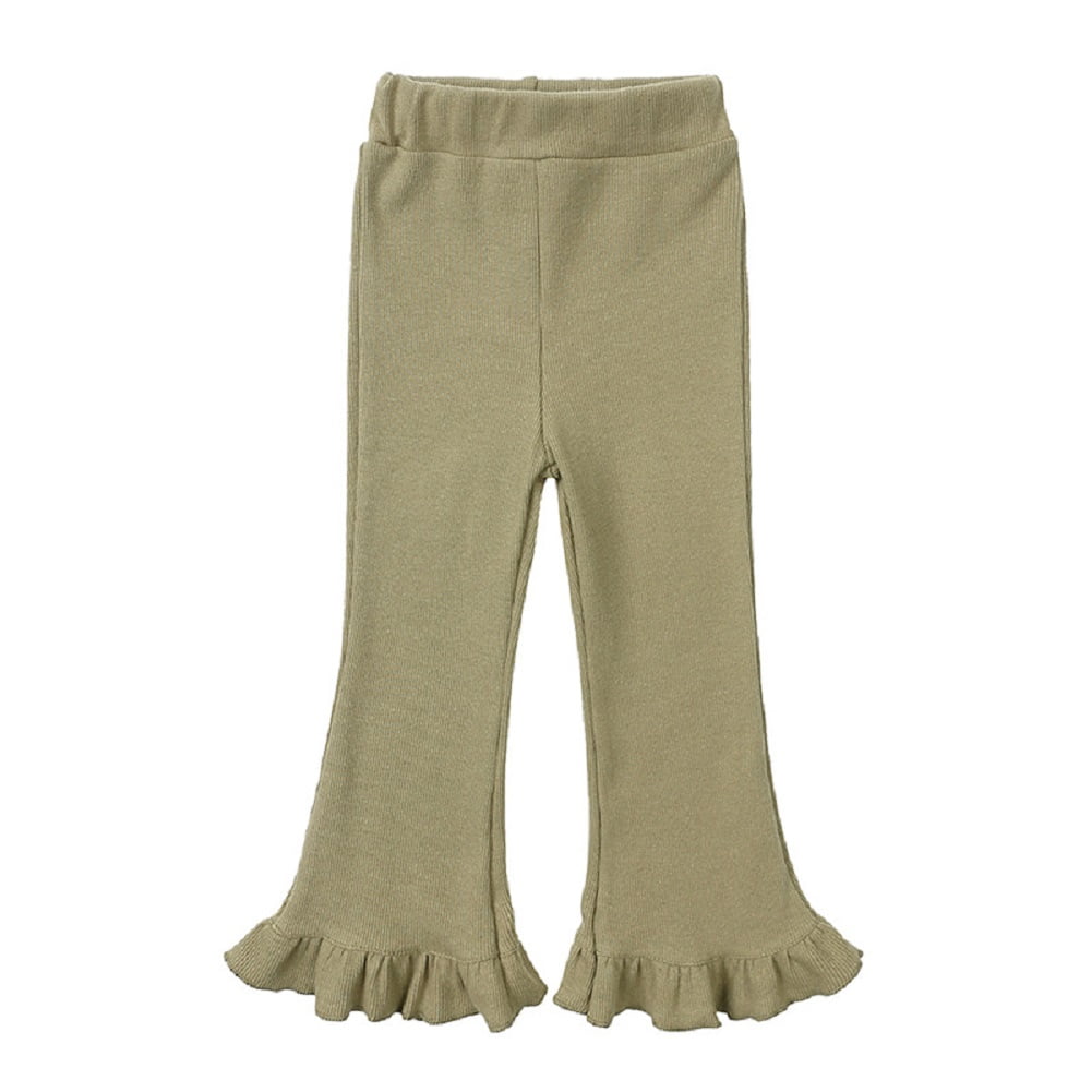 Esaierr Toddler Girls Solid Color Leggings,Girls Flared Pants,Fashion ...
