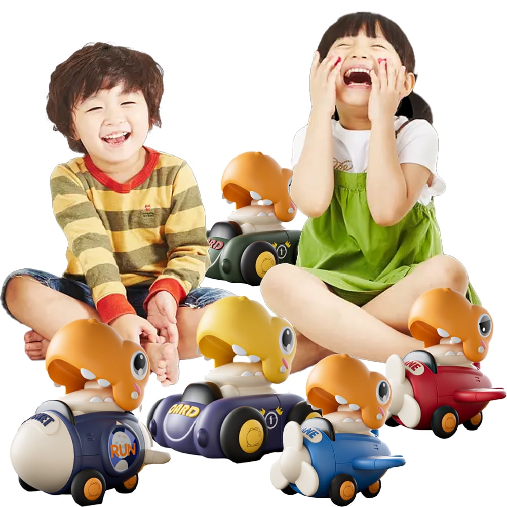 Esaierr Kids Cartoon Car Toys Baby Inertia Cars Toys Toddler Press Cars ...