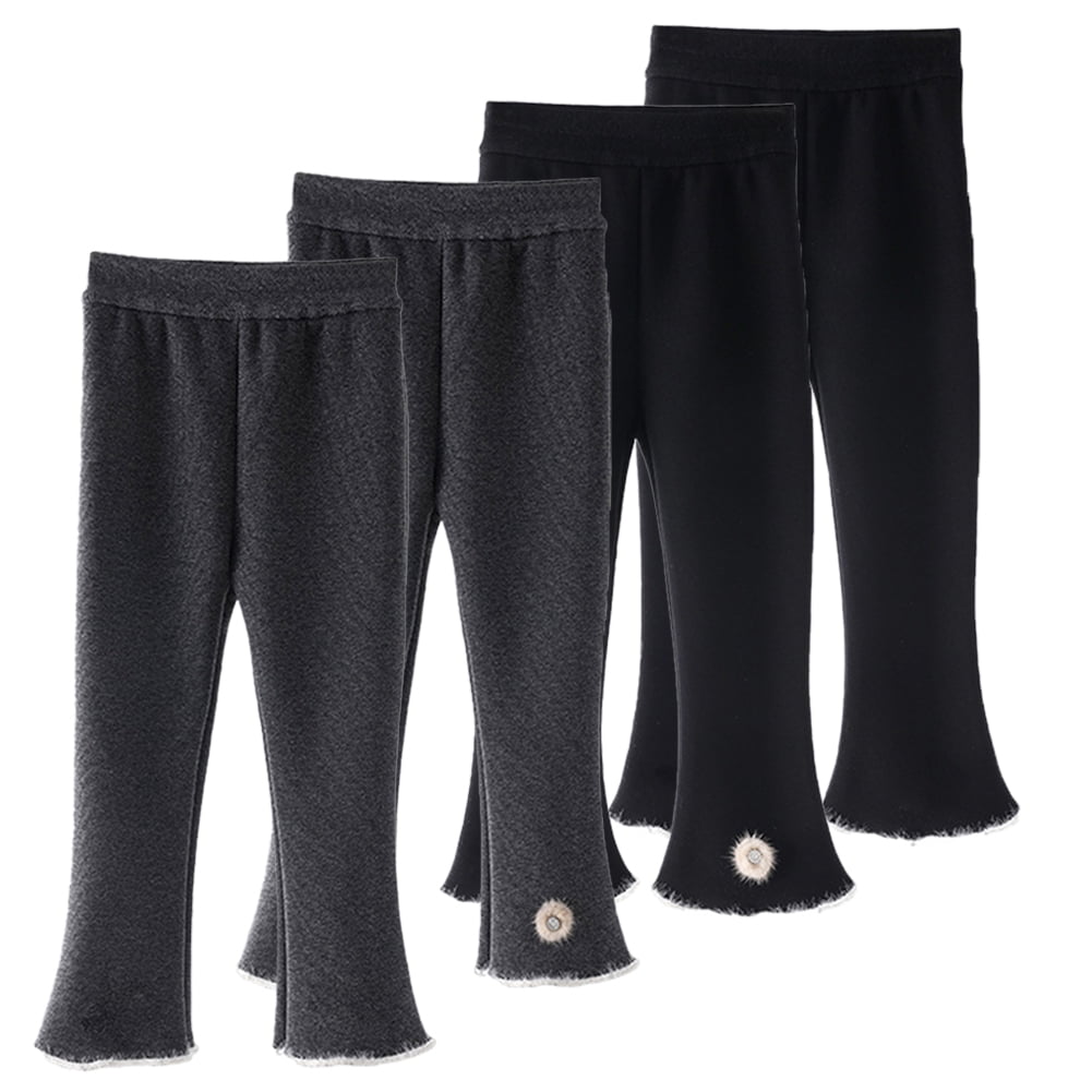 Esaierr Toddler Kids Fleece Flare Leggings Autumn Winter Stretch Pants ...
