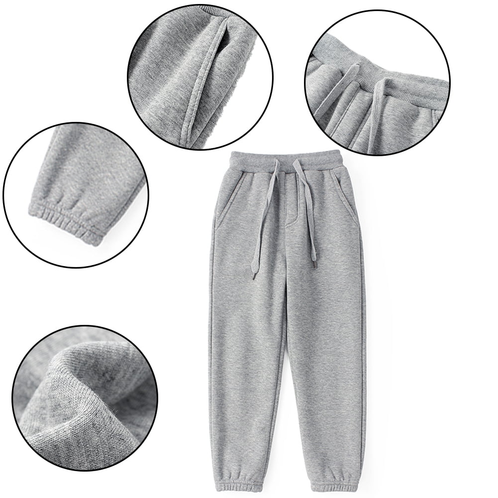 Esaierr Toddler Kids Fleece Long Pants Girls Boys Sweatpants Warm ...