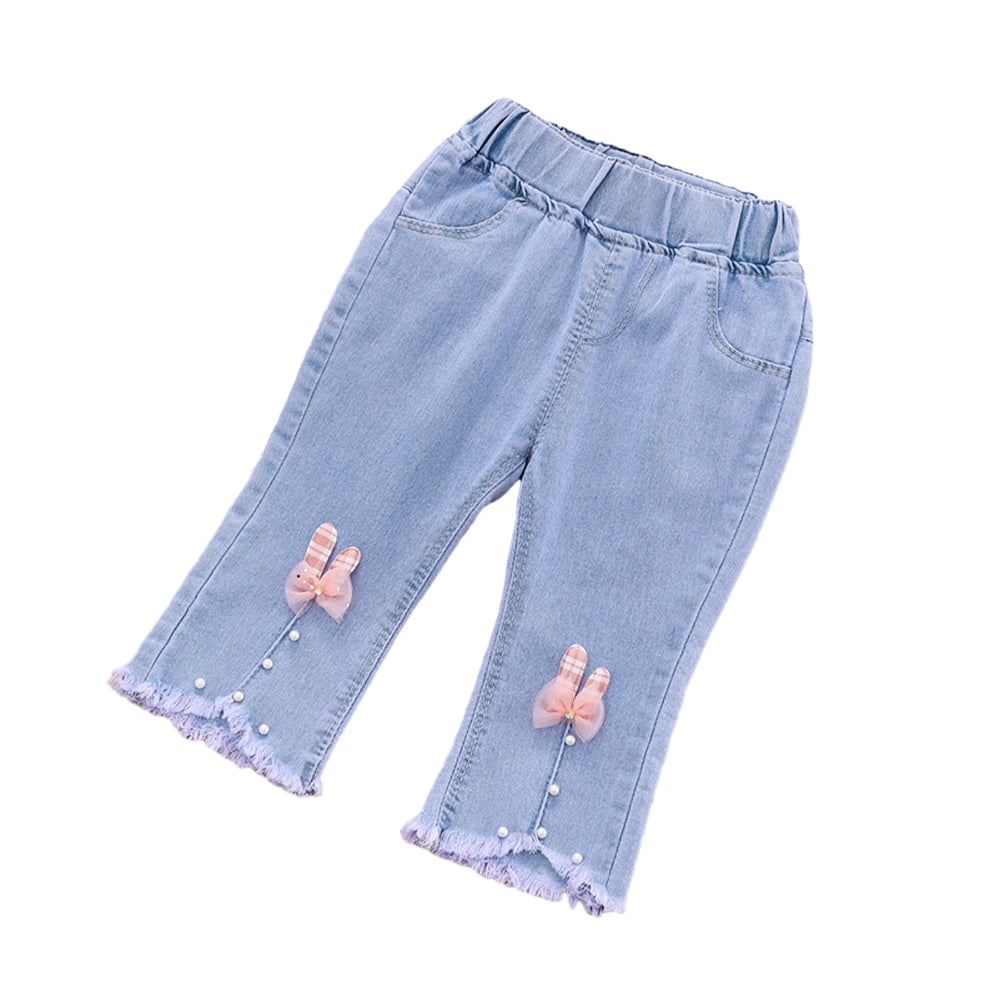 Esaierr Toddler Kids Little Girls Jeans Denim Pants Flare Pants Toddler ...