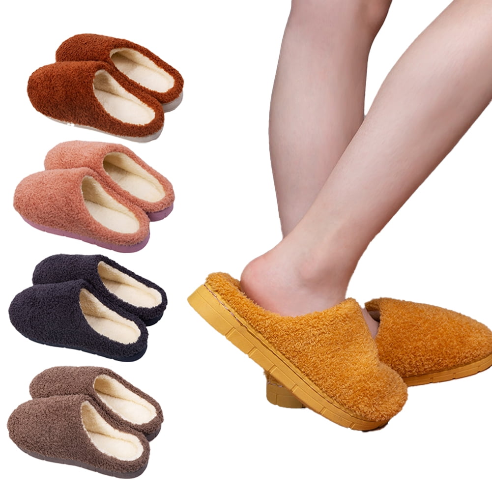 Esaierr Women's House Slippers Men's Cozy Slippers Fleece Plush ...