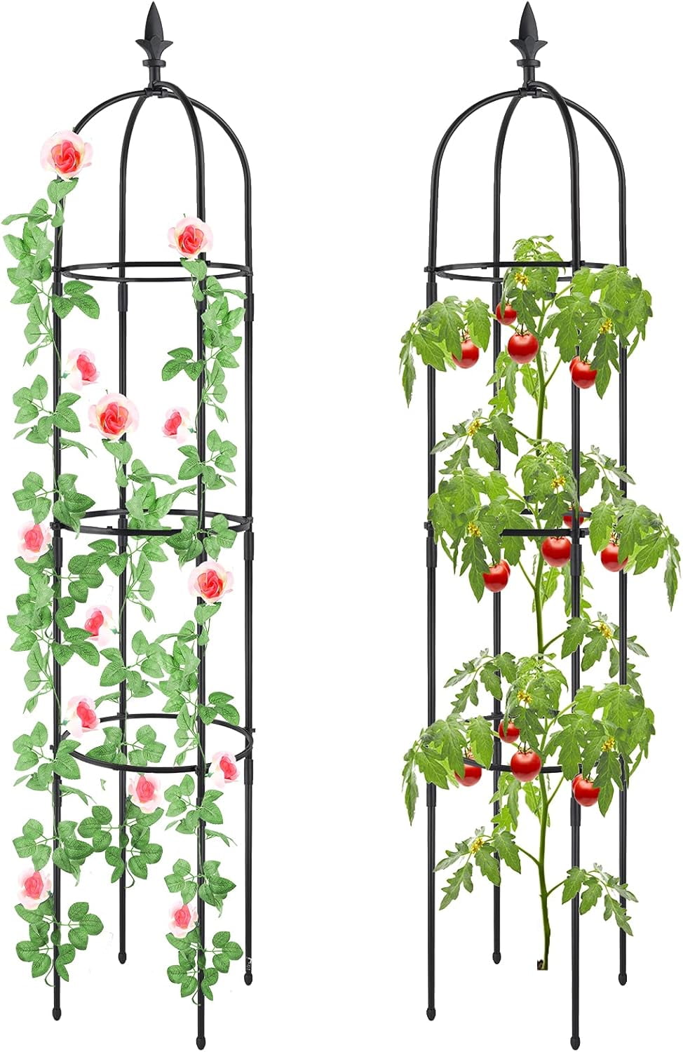 Esbaybulbs 2Pcs Plant Cages and Supports, 6FT Heavy Duty Garden Trellis ...