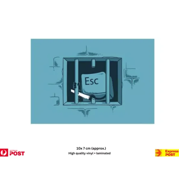 Esc Button Laptop Prison Sticker Phone Decal Water Bottle Stickers Car ...
