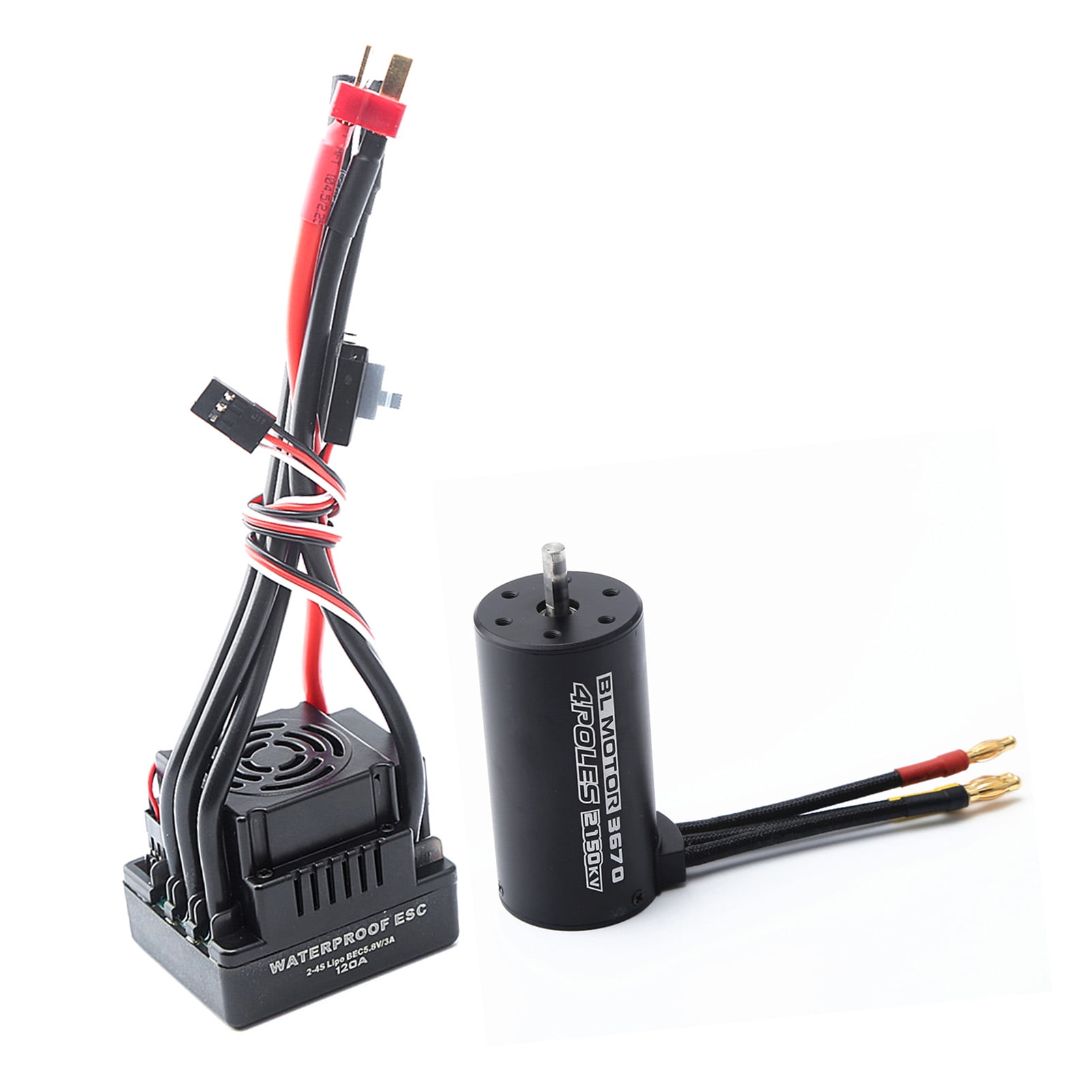 Esc Waterproof 3670 2650KV Brushless Motor 120A Brushless ESC Combo Set ...