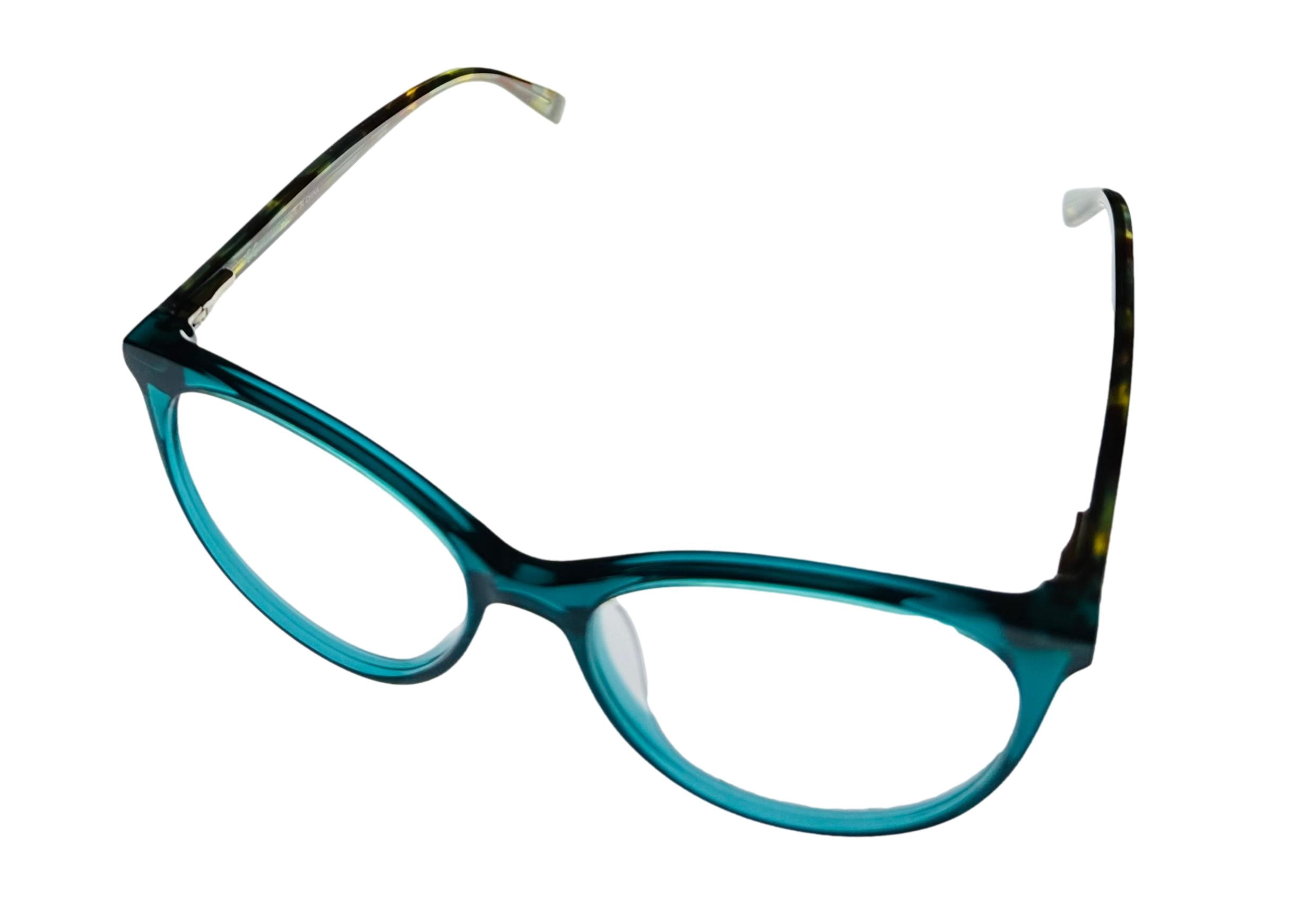 Escada Women's Eyewear Plastic Teal Blue Cateye Frame, VESD40K. 52mm ...