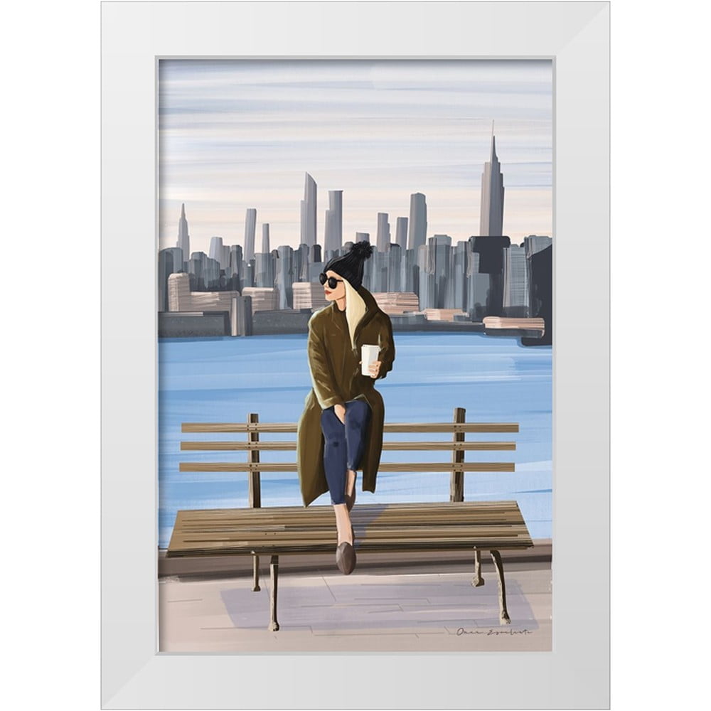Escalante, Omar 11x14 White Modern Wood Framed Museum Art Print Titled - Girl in New York ...
