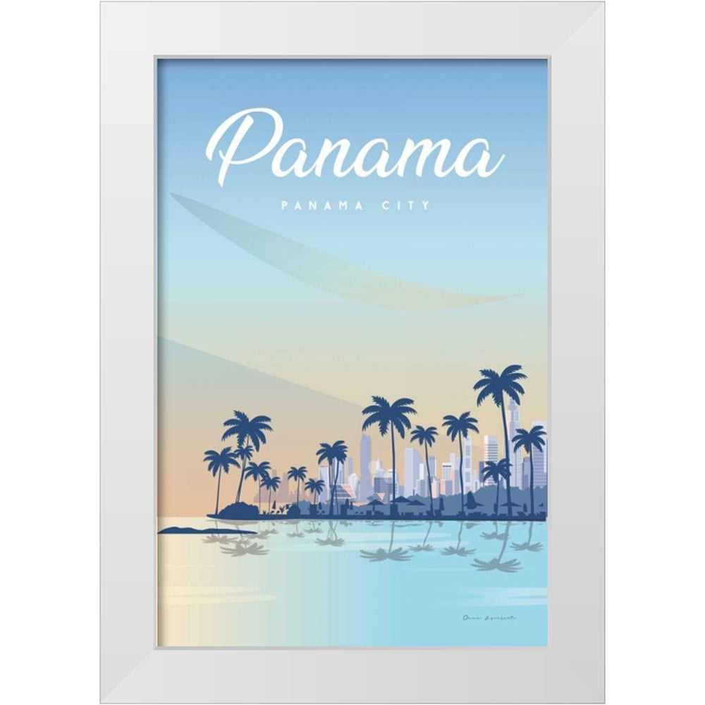 Escalante, Omar 17x24 White Modern Wood Framed Museum Art Print Titled - Panama - Walmart.com