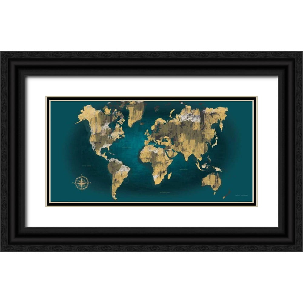 Escalante, Omar 24x14 Black Ornate Wood Framed with Double Matting Museum Art Print Titled ...