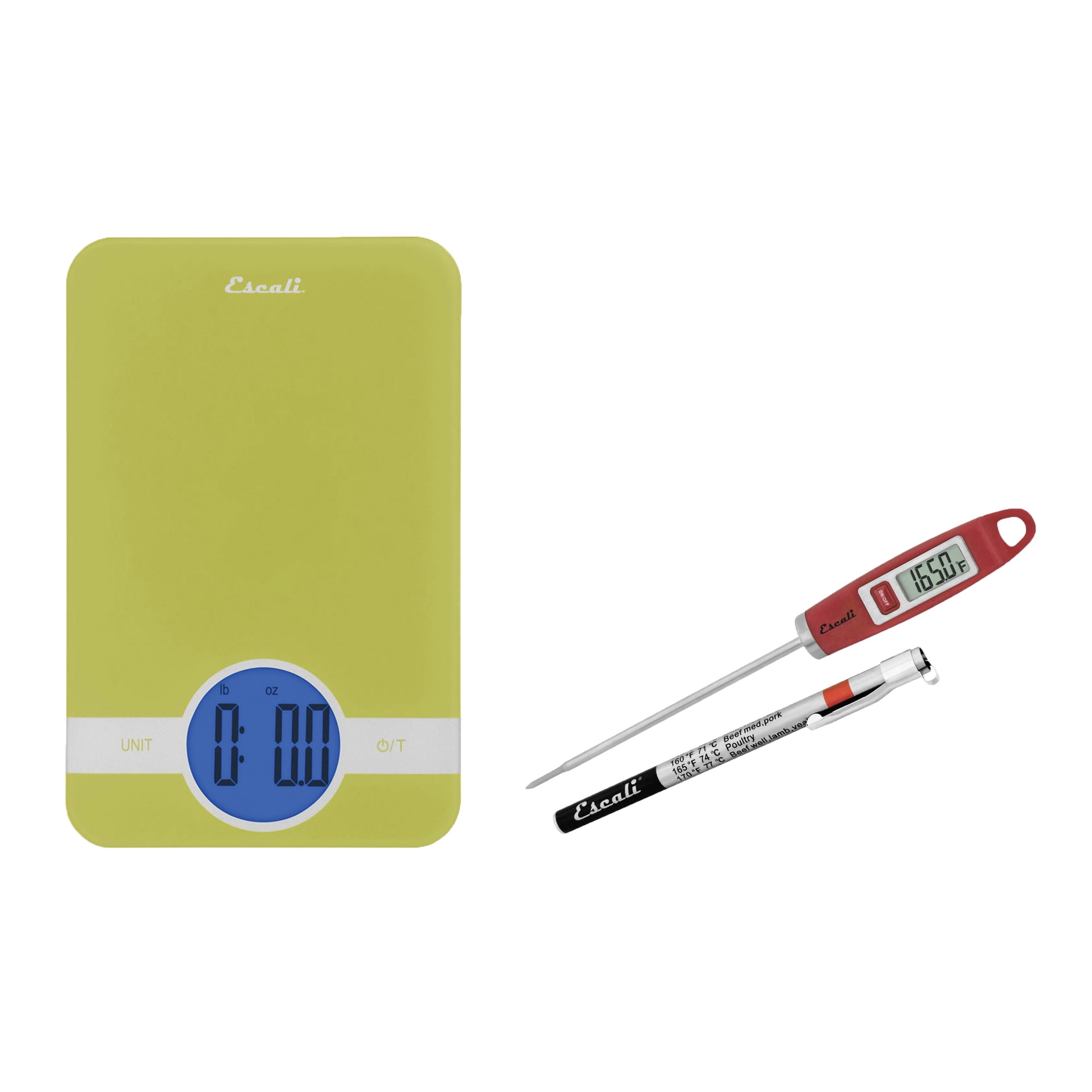 Escali C115G Ciro Digital Scale (Green) & DH1-R Gourmet Digital ...