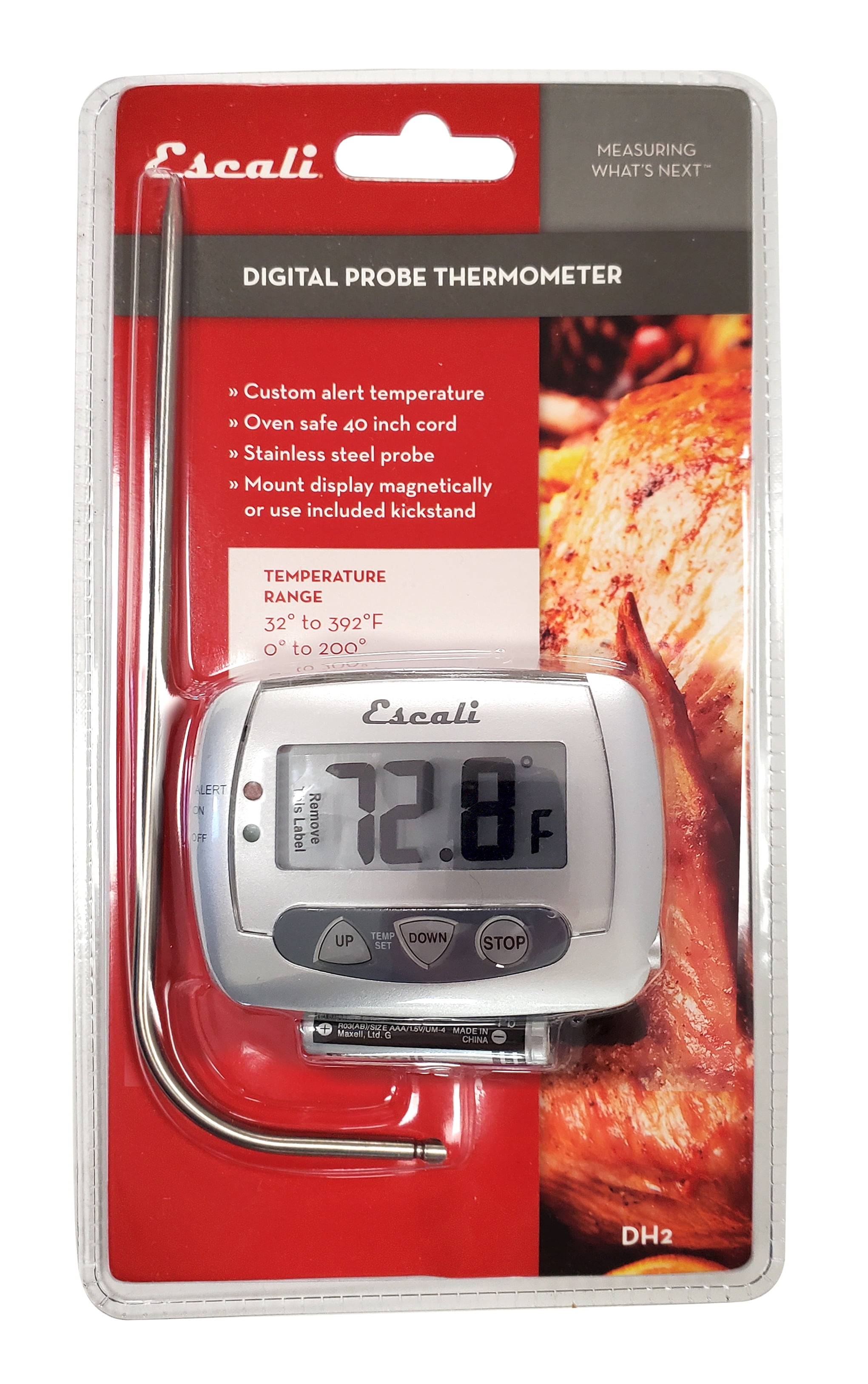 Digital Thermometer With Probe 32f To 392f (0c To 200c) Escali ...