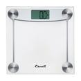 Escali E184 Extra Large Clear Glass Bathroom Body Scale, Traditional ...