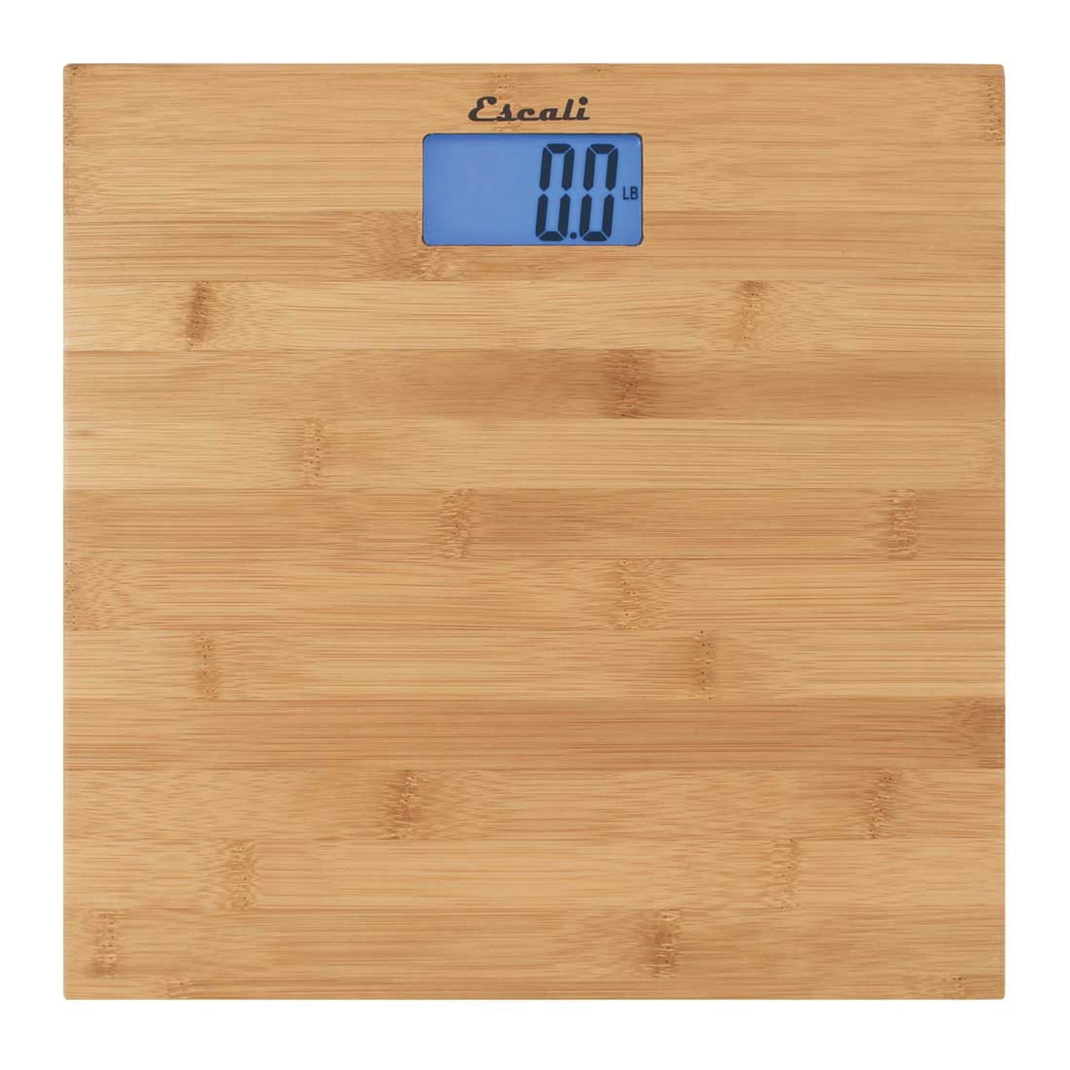 Escali Bamboo Digital Electronic Bathroom Scale for Body Weight, Bath ...