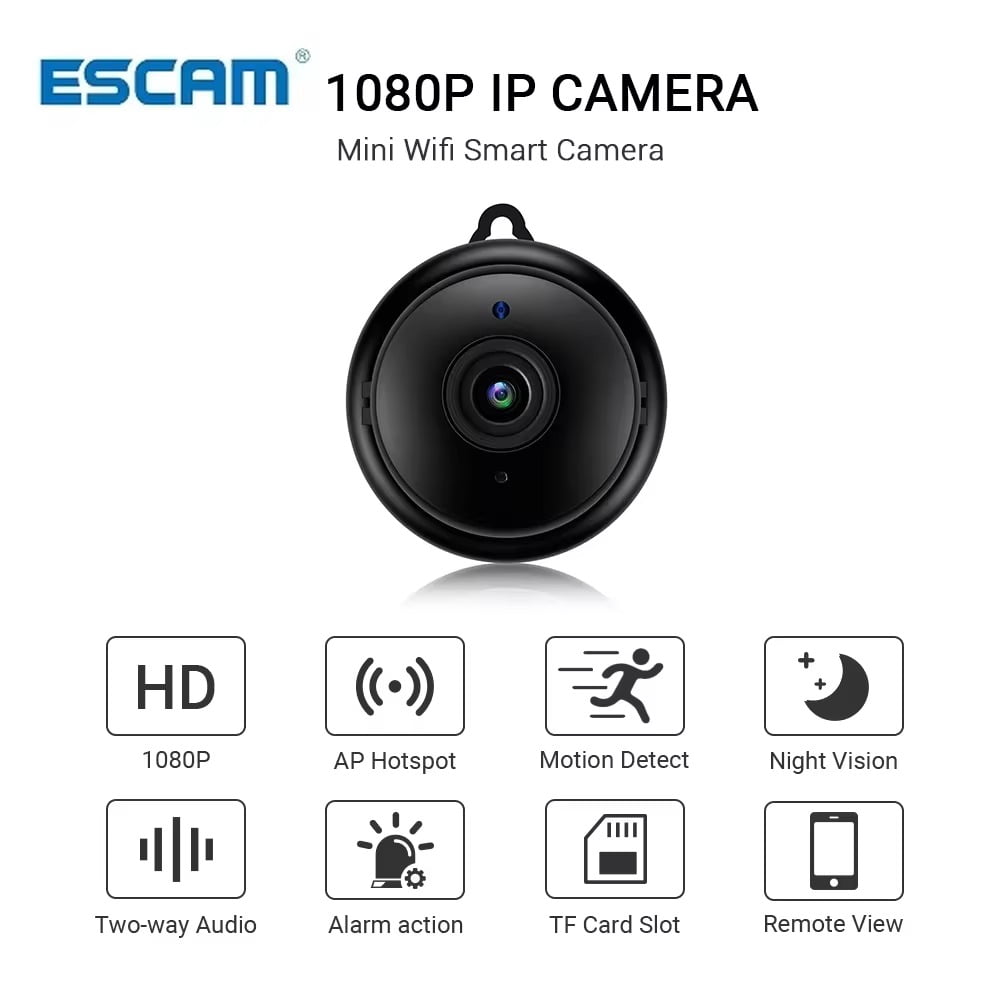 Escam V380 Mini Wifi IP Camera HD 1080P Wireless Indoor Camera ...