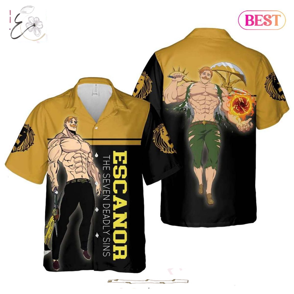 Escanor the Lions Sin of Pride Hawaiian Shirt The Seven Deadly Sins ...