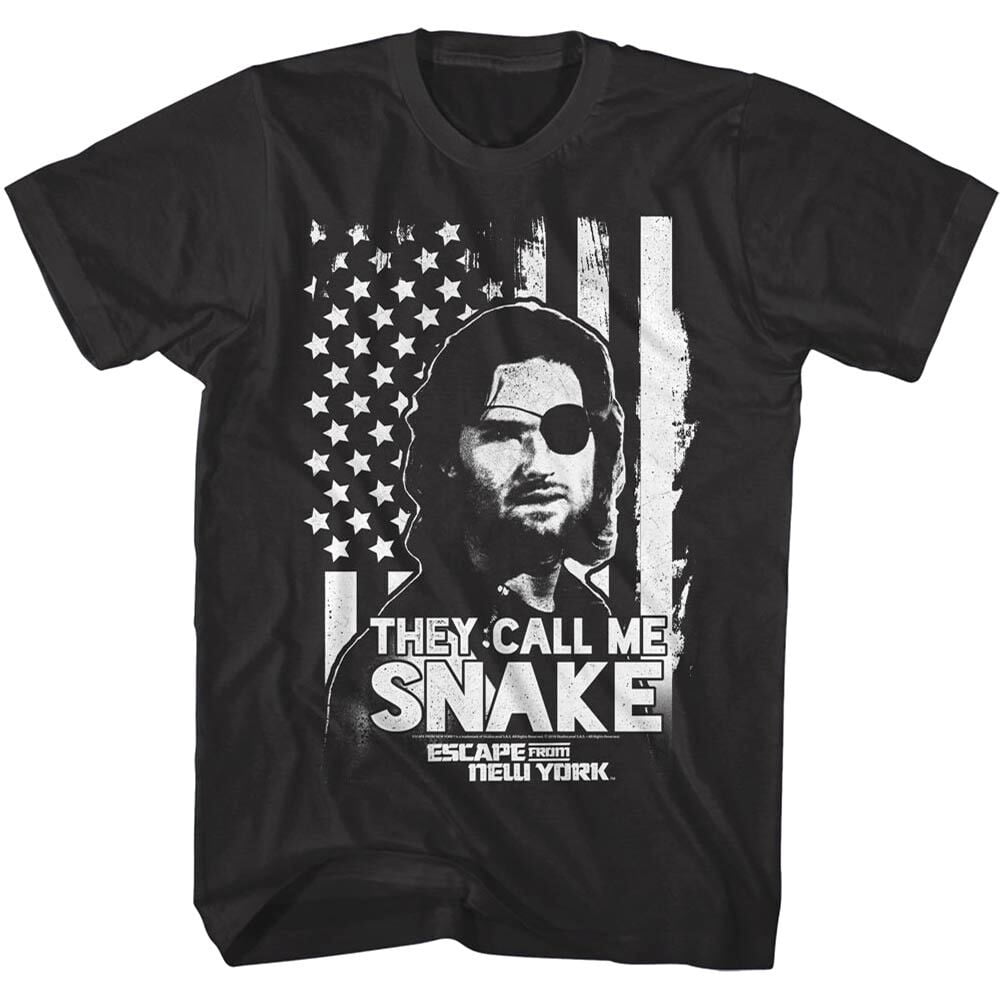 Escape From New York Men's T Shirt Snake Plissken USA Flag Stars Kurt ...