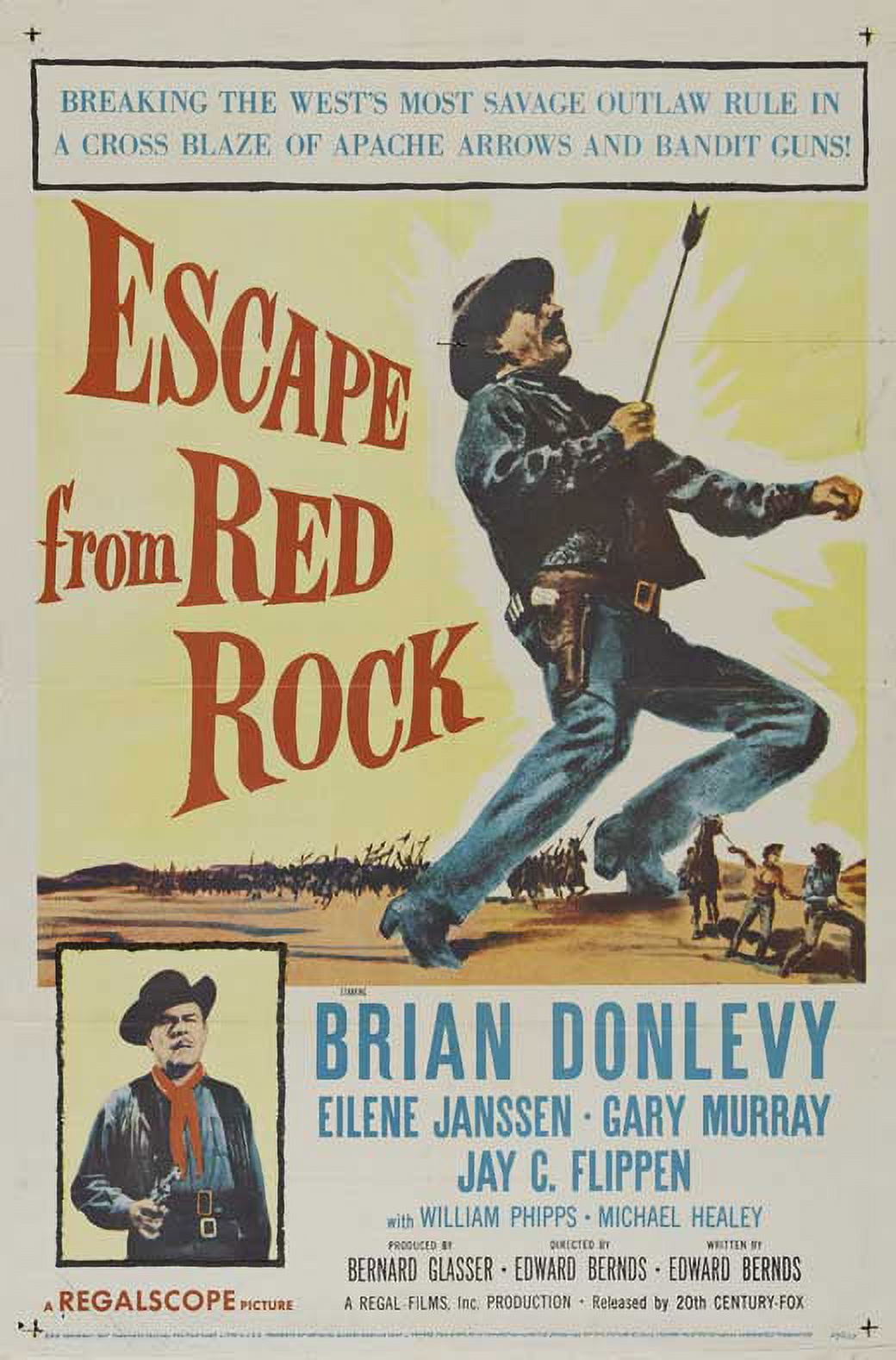Escape From Red Rock - movie POSTER (Style A) (27" x 40") (1957 ...