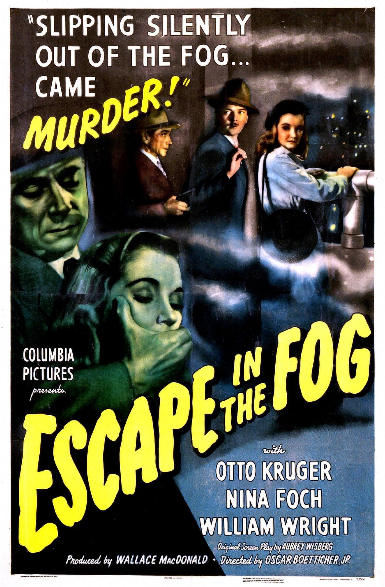Escape In The Fog Us Poster From Left: Nina Foch Konstantin Shayne 1945 ...