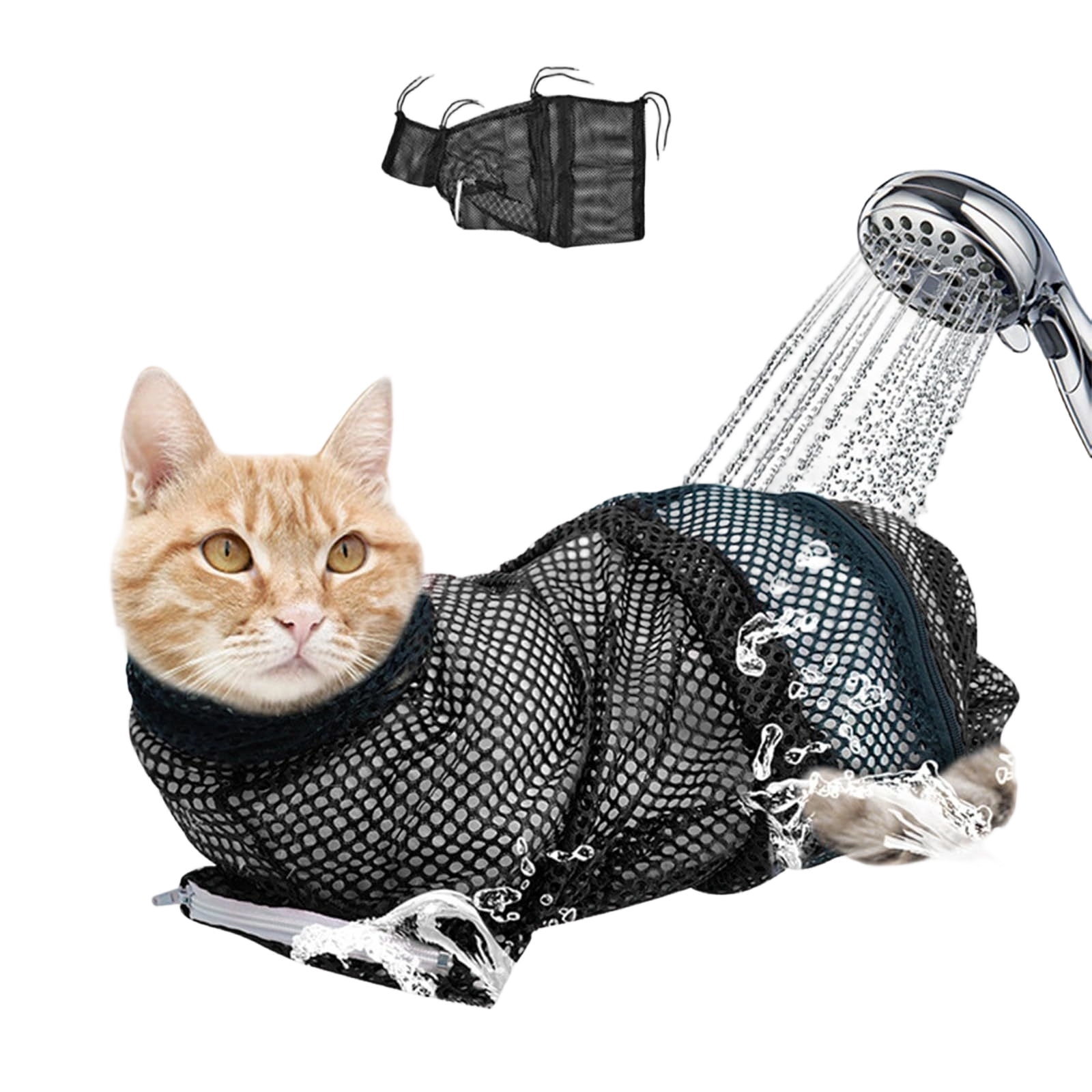 Escape-Proof Cat Grooming Bag for Nail Trimming & Bathing, Breathable ...