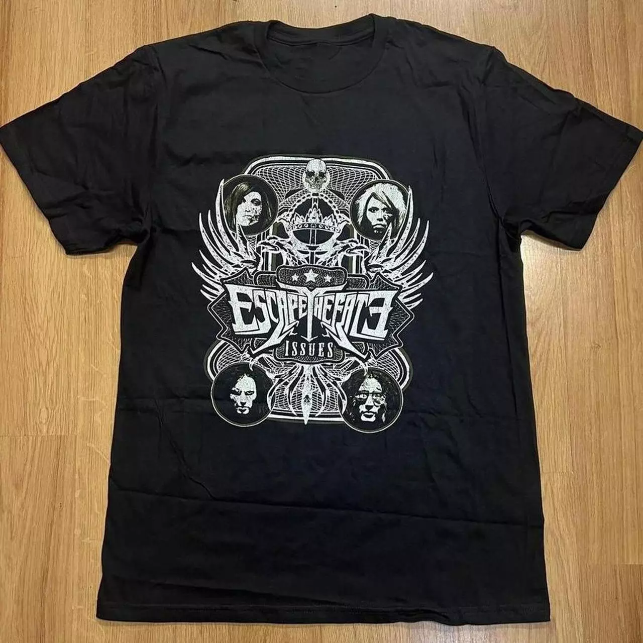 Escape The Fate Band Full Size Black Heavy Cotton Shirt - Walmart.com