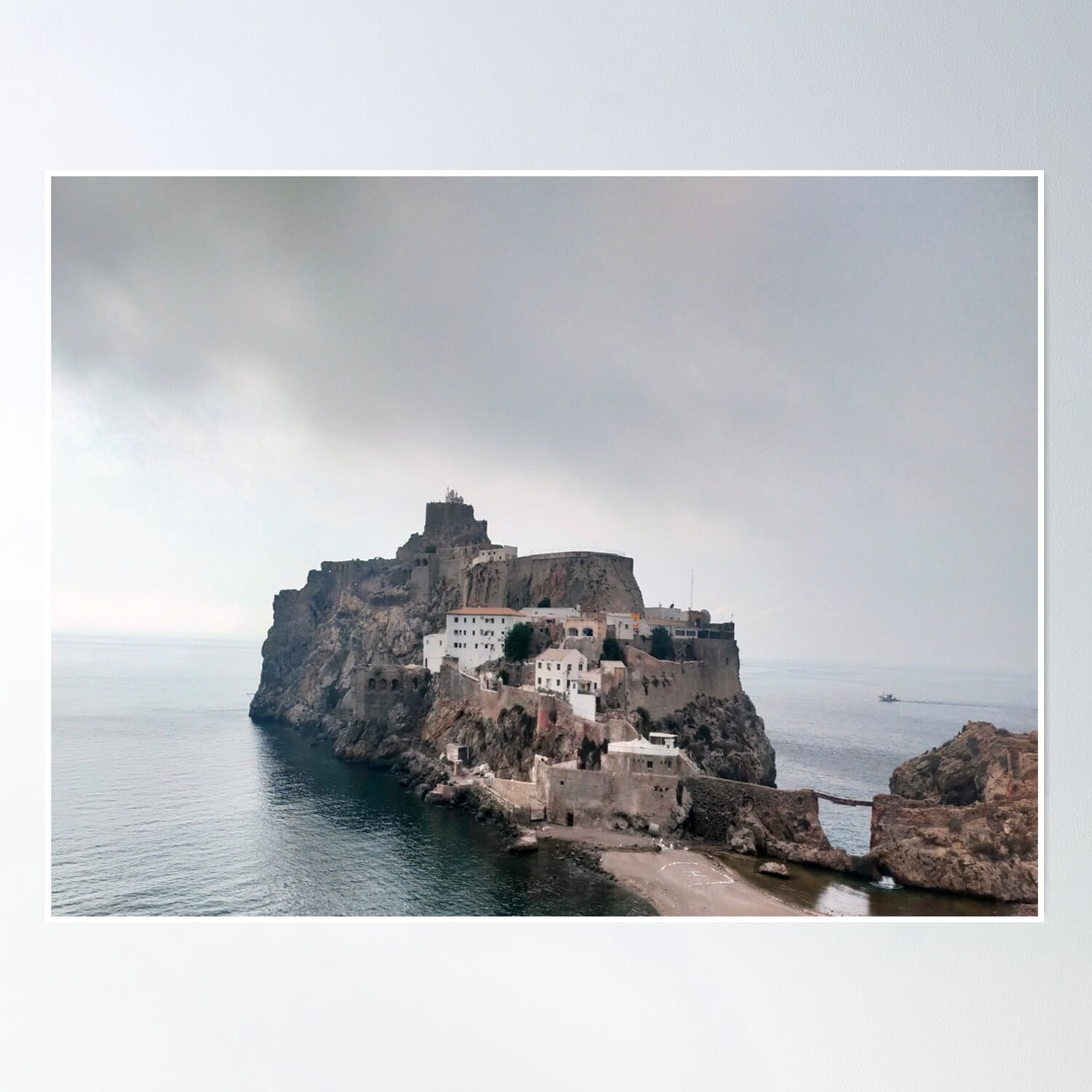 Escape To A Secluded Haven: The Beach Island Castle Poster Wall Art ...