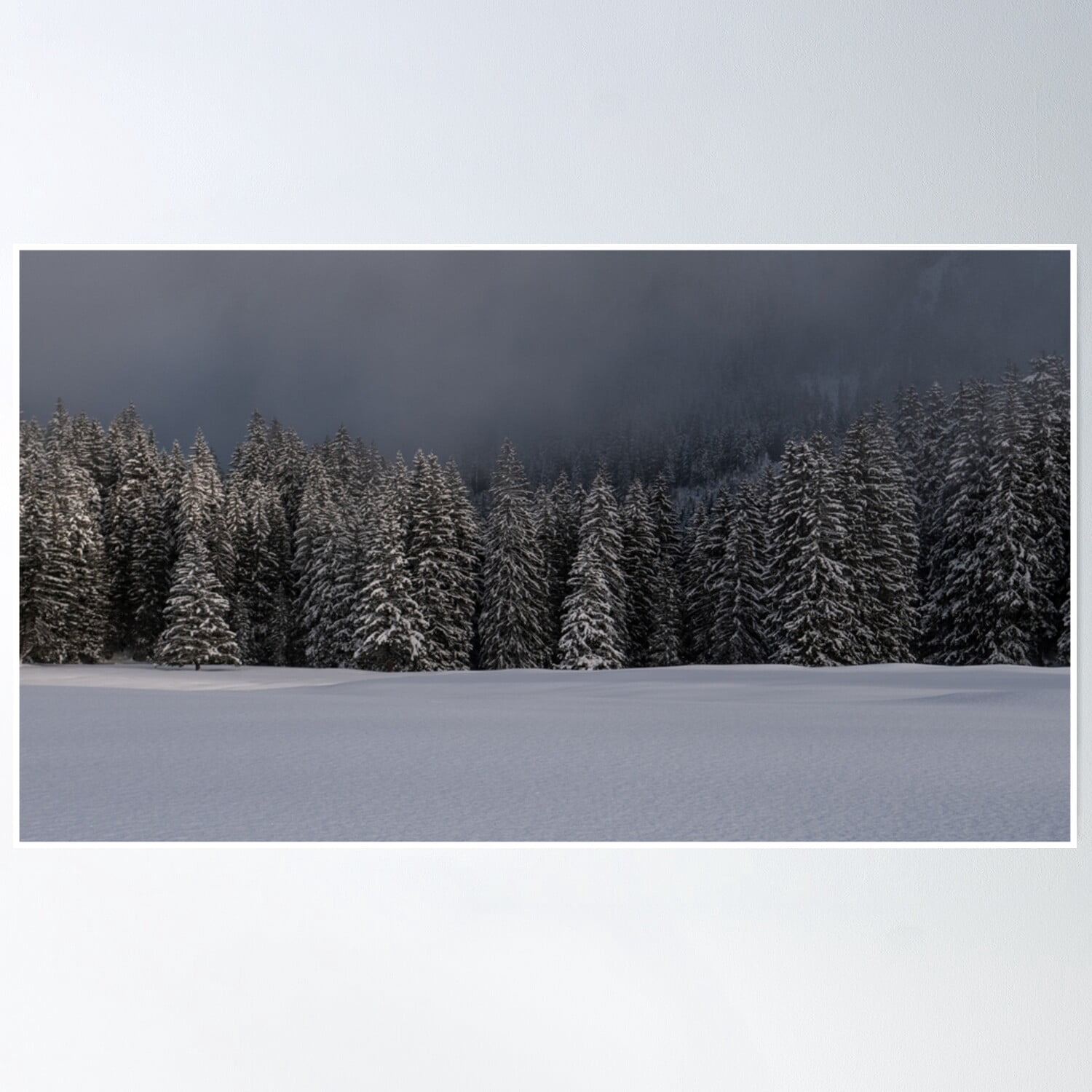 Escape To A Winter Wonderland: Stunning Forest Landscape Poster Wall ...