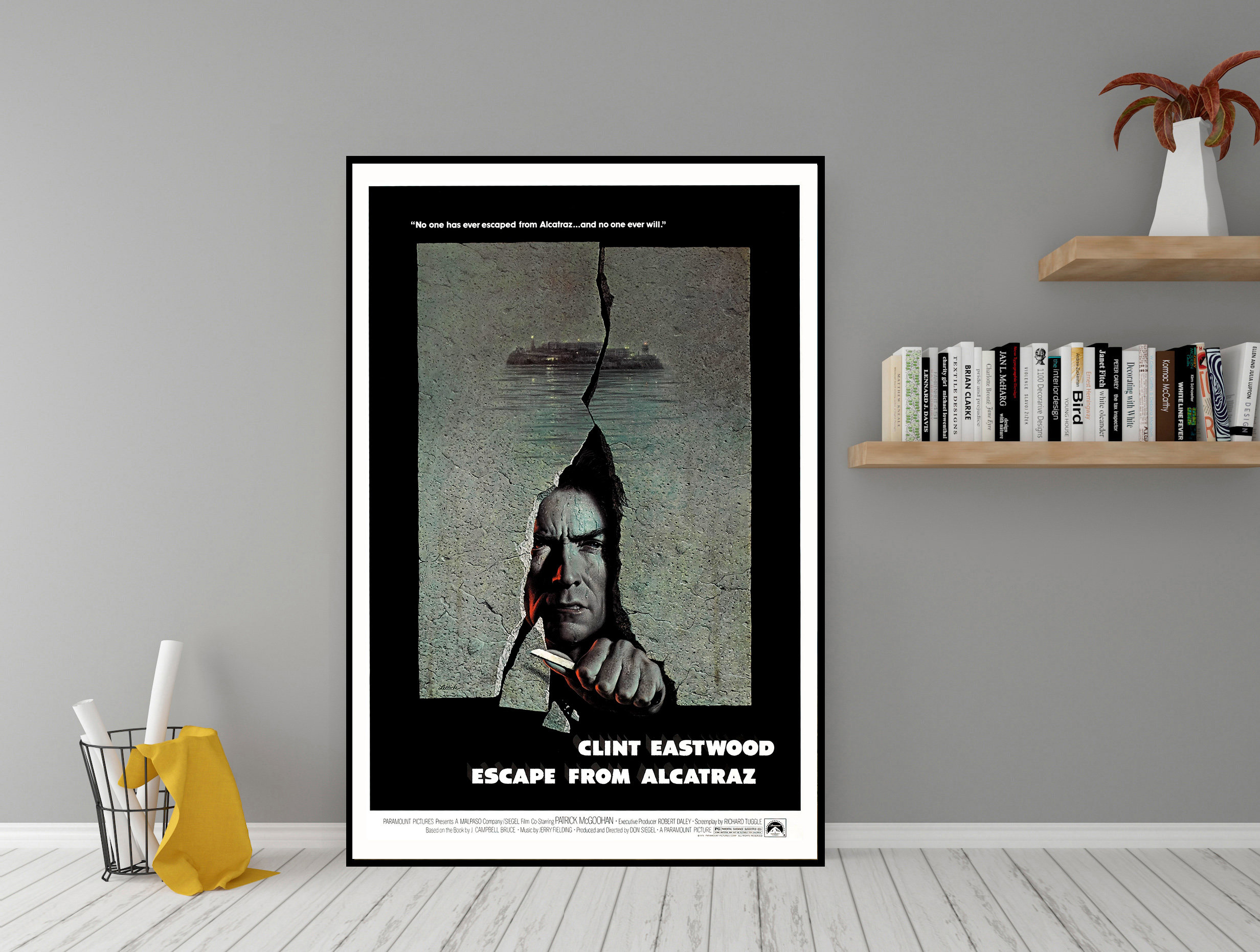 Escape from Alcatraz Movie Poster - High Quality Canvas Wall Art - Room ...