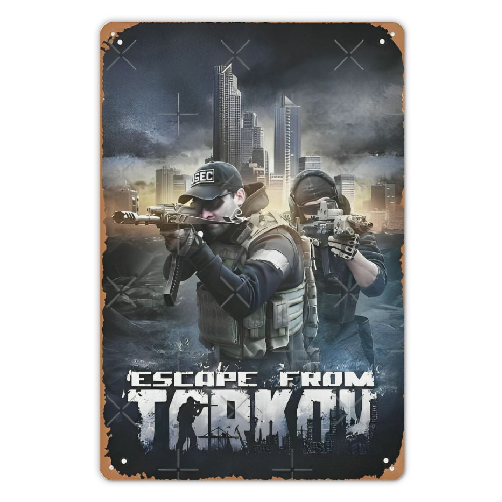 Escape from tarkov Canvas Print Vintage Retro Metal Sign 8x12 Inch Man ...