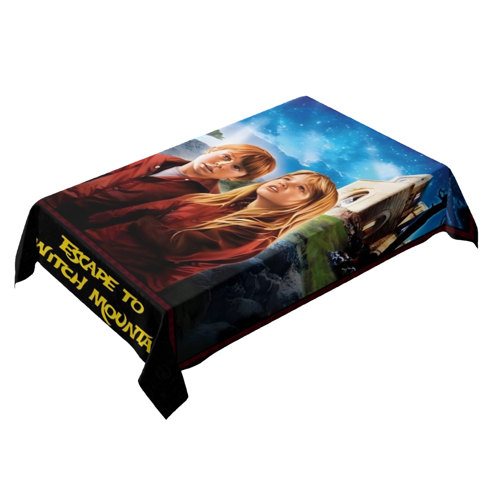 Escape to Witch Mountain square tablecloth has an iconic print, fits ...