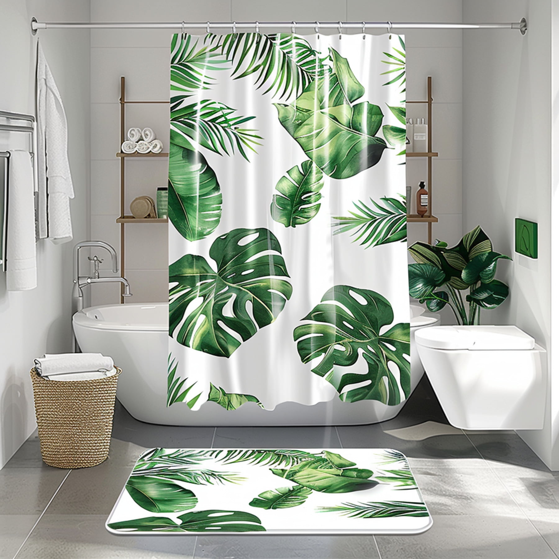 Escape To A Hyperrealistic Tropical Rainforest Oasis With White Green
