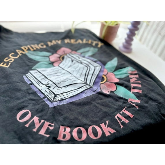 Escaping Reality One Book at a Time Bookish Crop Top Original ...