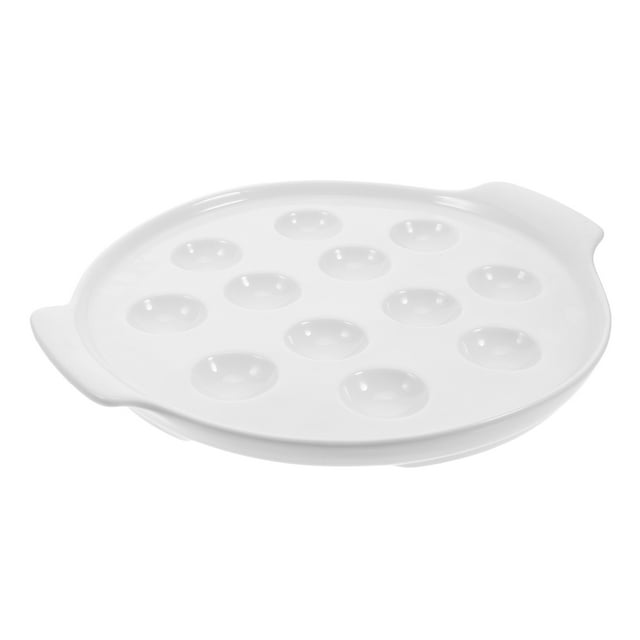 Escargot Plate With Handles 12-Hole Snail Baking Dish French Style ...