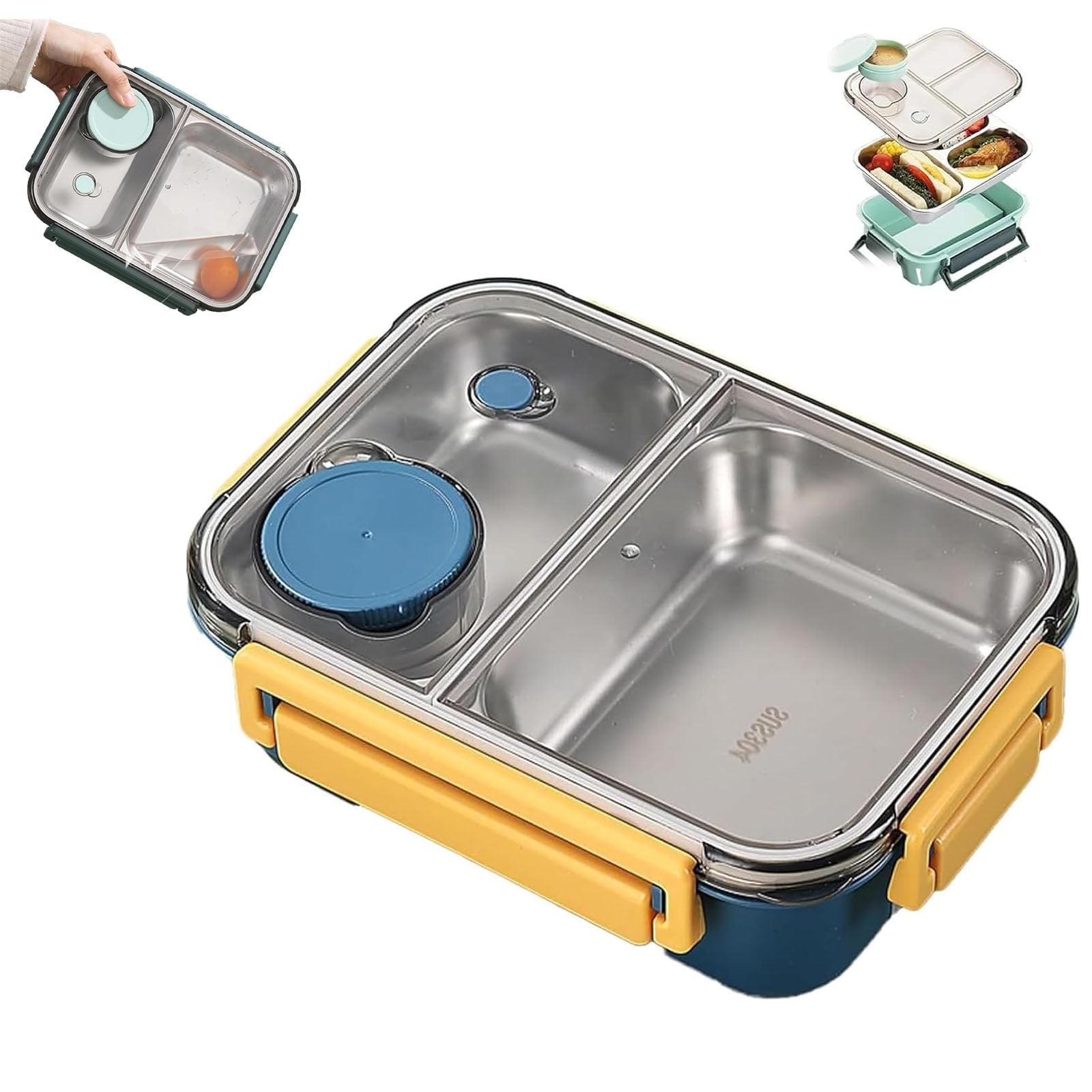 Escentio Lunch Box, Stainless Steel Portable Escentio Lunch Box, Leak ...