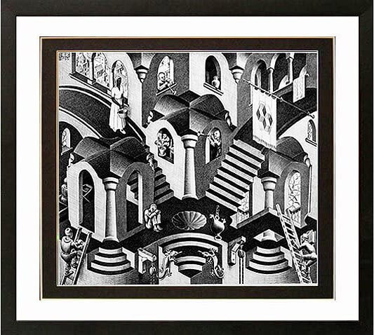 Escher Art Print Concave Convex - Walmart.com