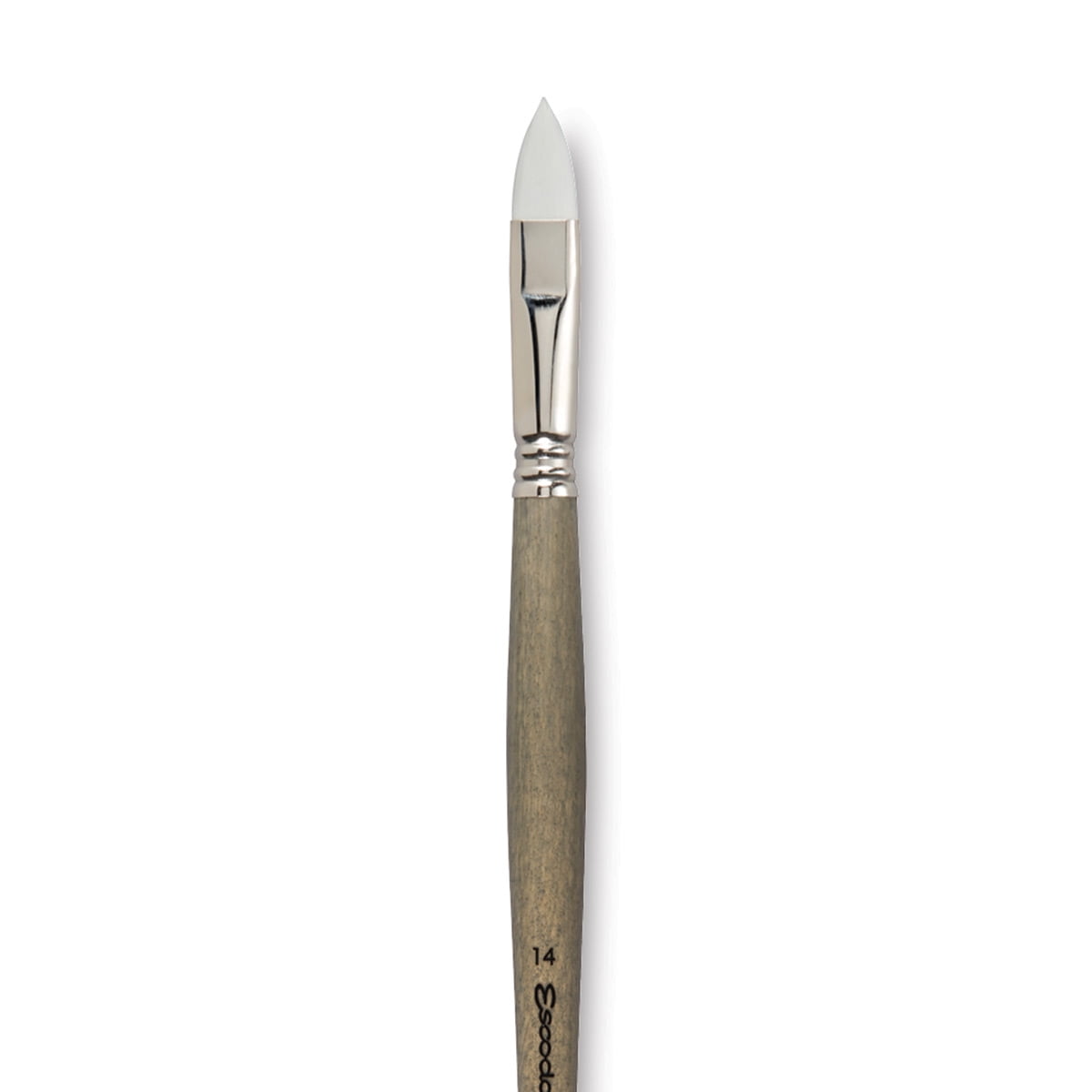 Escoda Perla Toray White Synthetic Brush - Filbert, Long Handle, Size ...