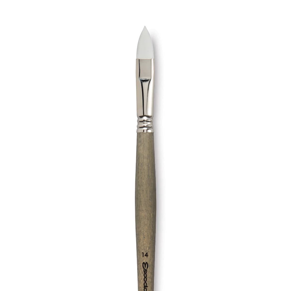 Escoda Perla Toray White Synthetic Brush - Filbert, Long Handle, Size ...