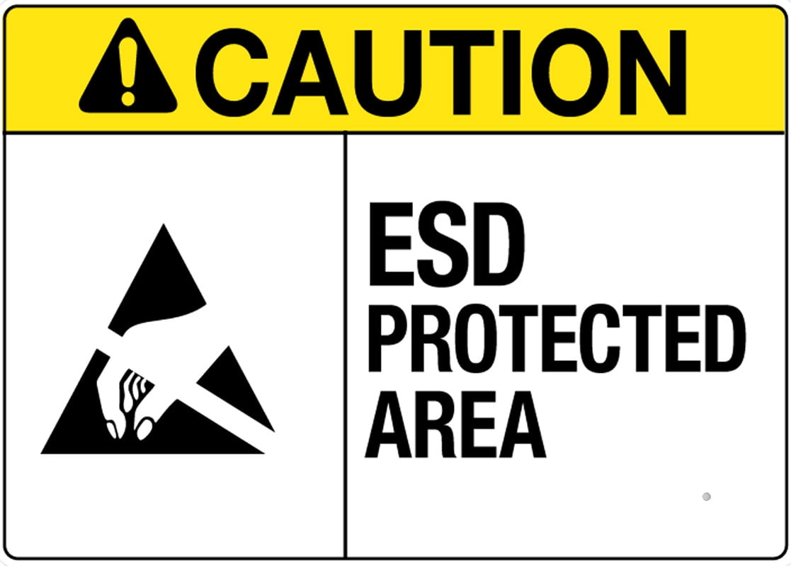 Esd Protected Area Sign For House Door Office Business Yard,Metal ...